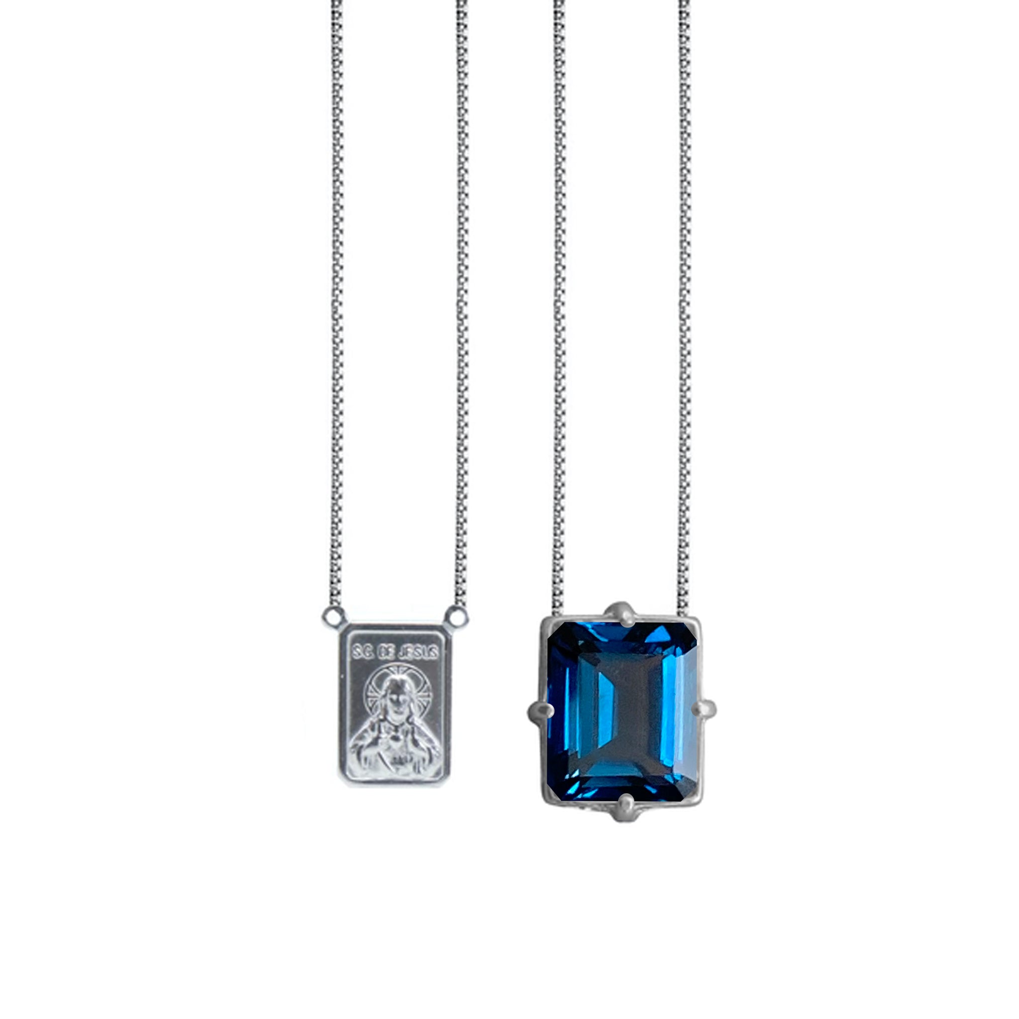 Escapulário Tradicional London Blue – Prata 925 – Loft Masculino
