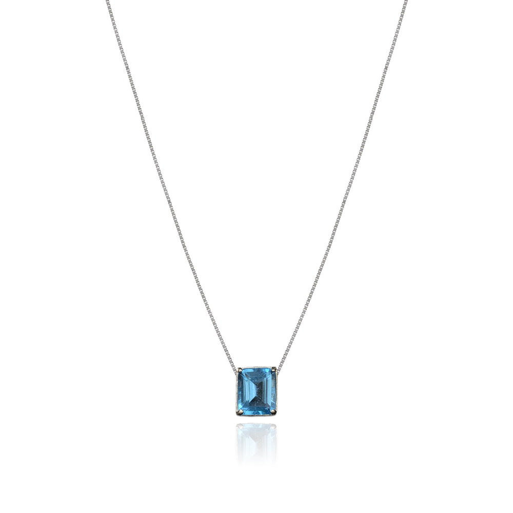 Colar Solitário Topázio Swiss – Prata 925 – Loft Masculino